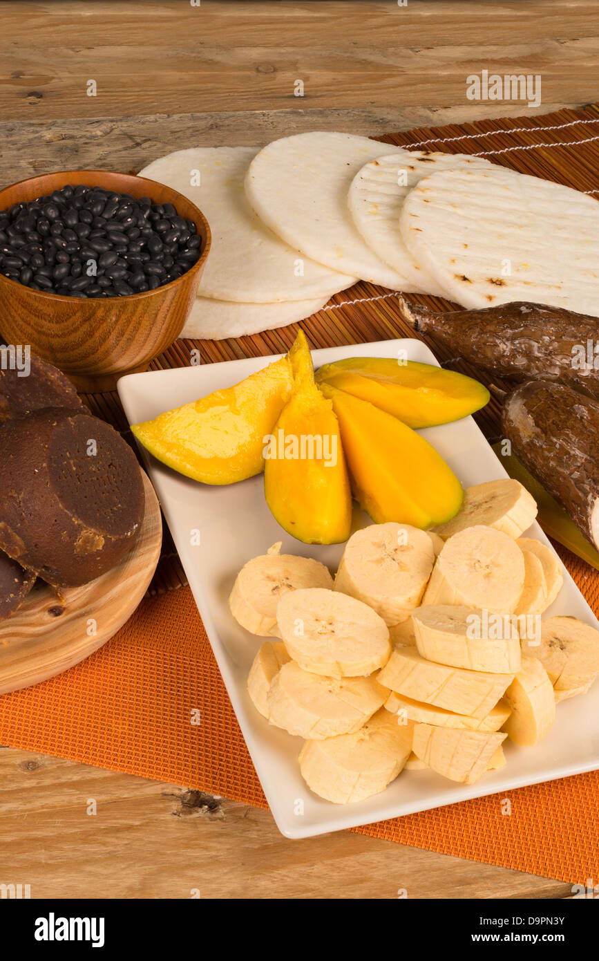 An assortment of different latin food staples Stock Photo - Alamy