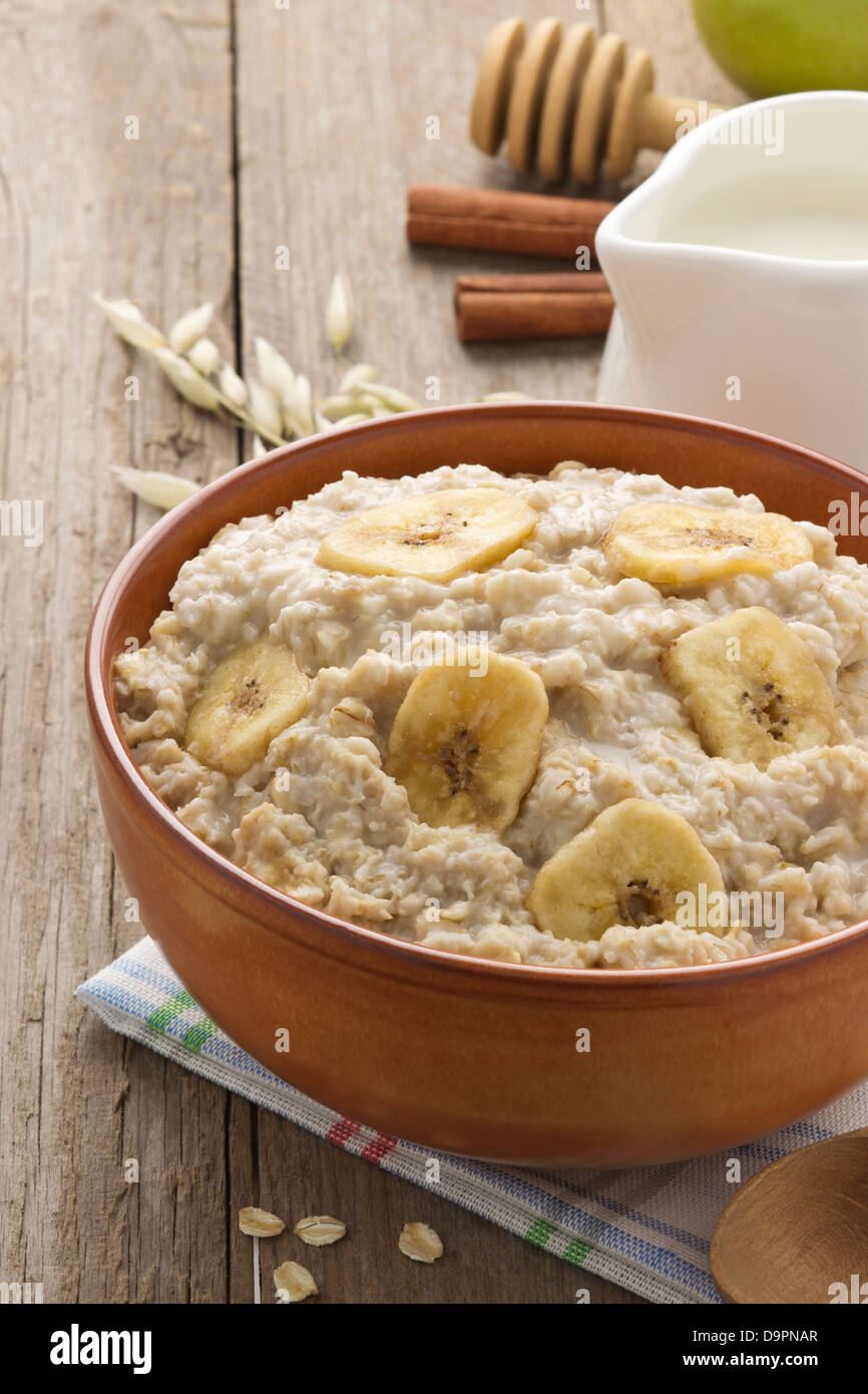 Oatmeal green apple banana hi-res stock photography and images - Alamy