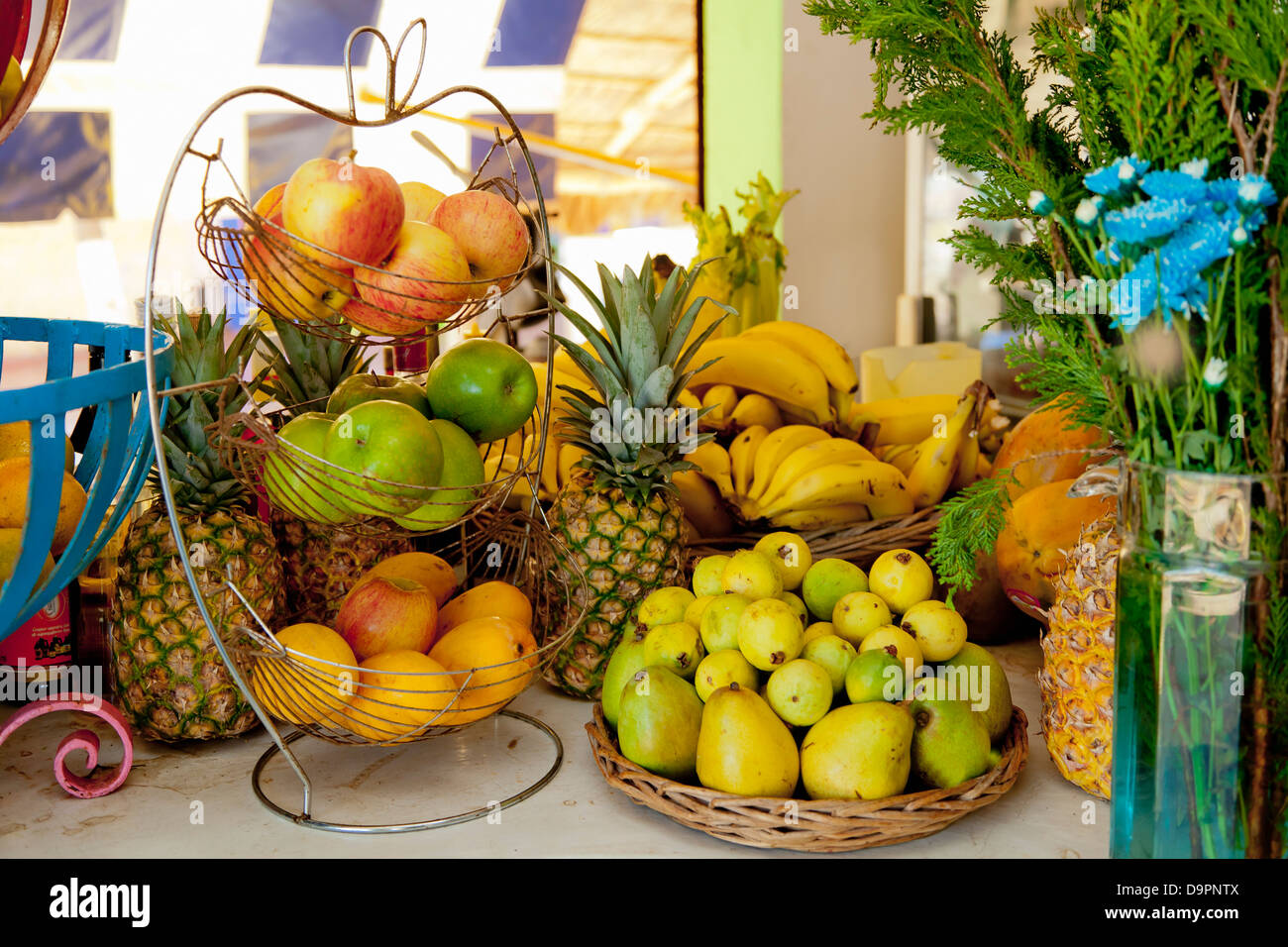Fruit arrangement on counter Stock Photo - Alamy