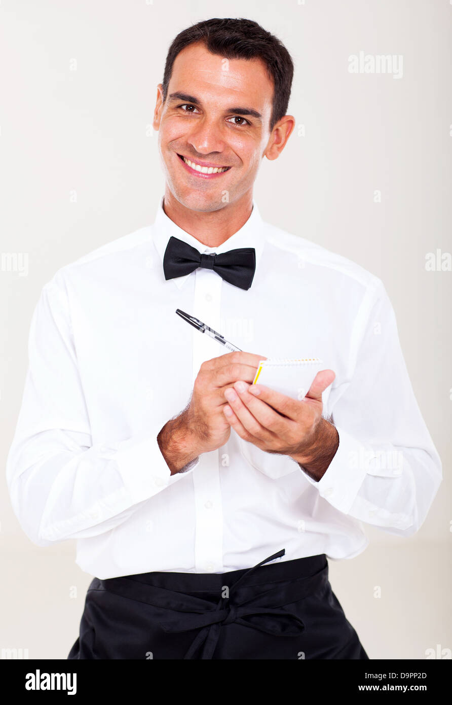 friendly waiter taking order from customer Stock Photo - Alamy