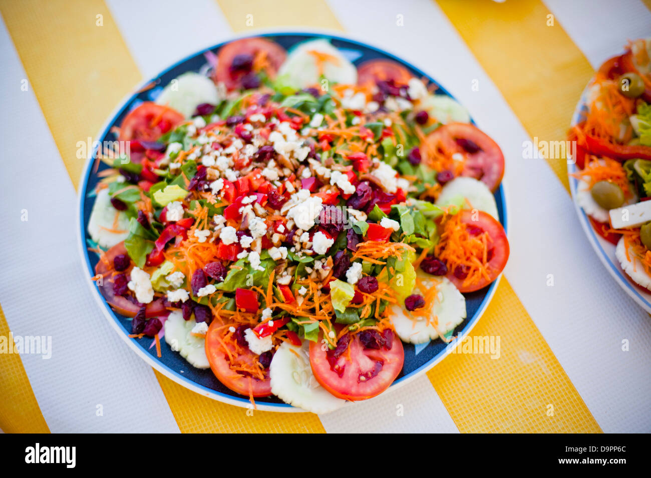 Plate of mexican food on colorful table Stock Photo - Alamy