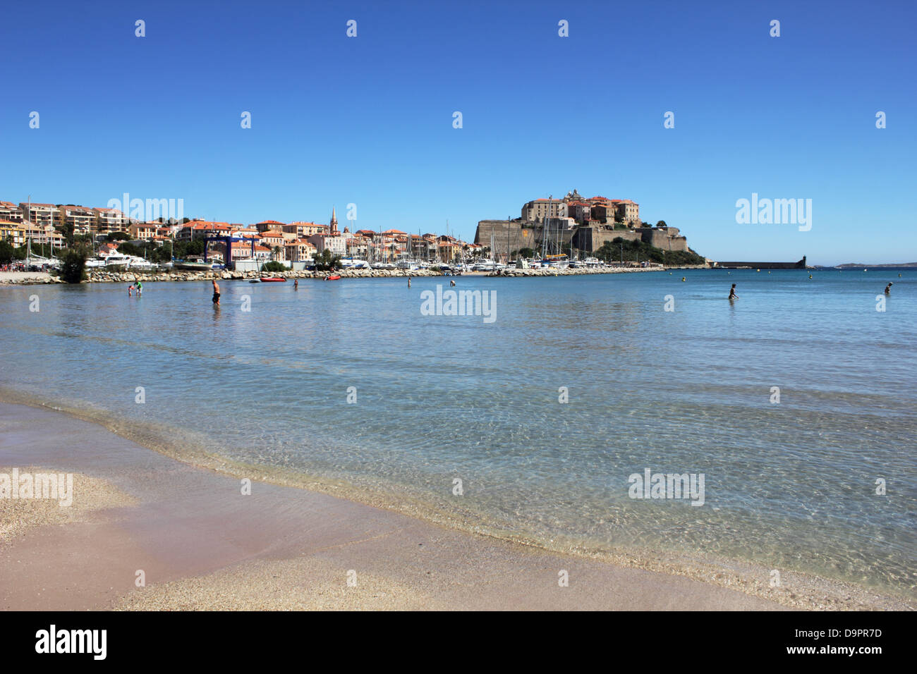 The beach at Calvi, Corsica, France Stock Photo - Alamy