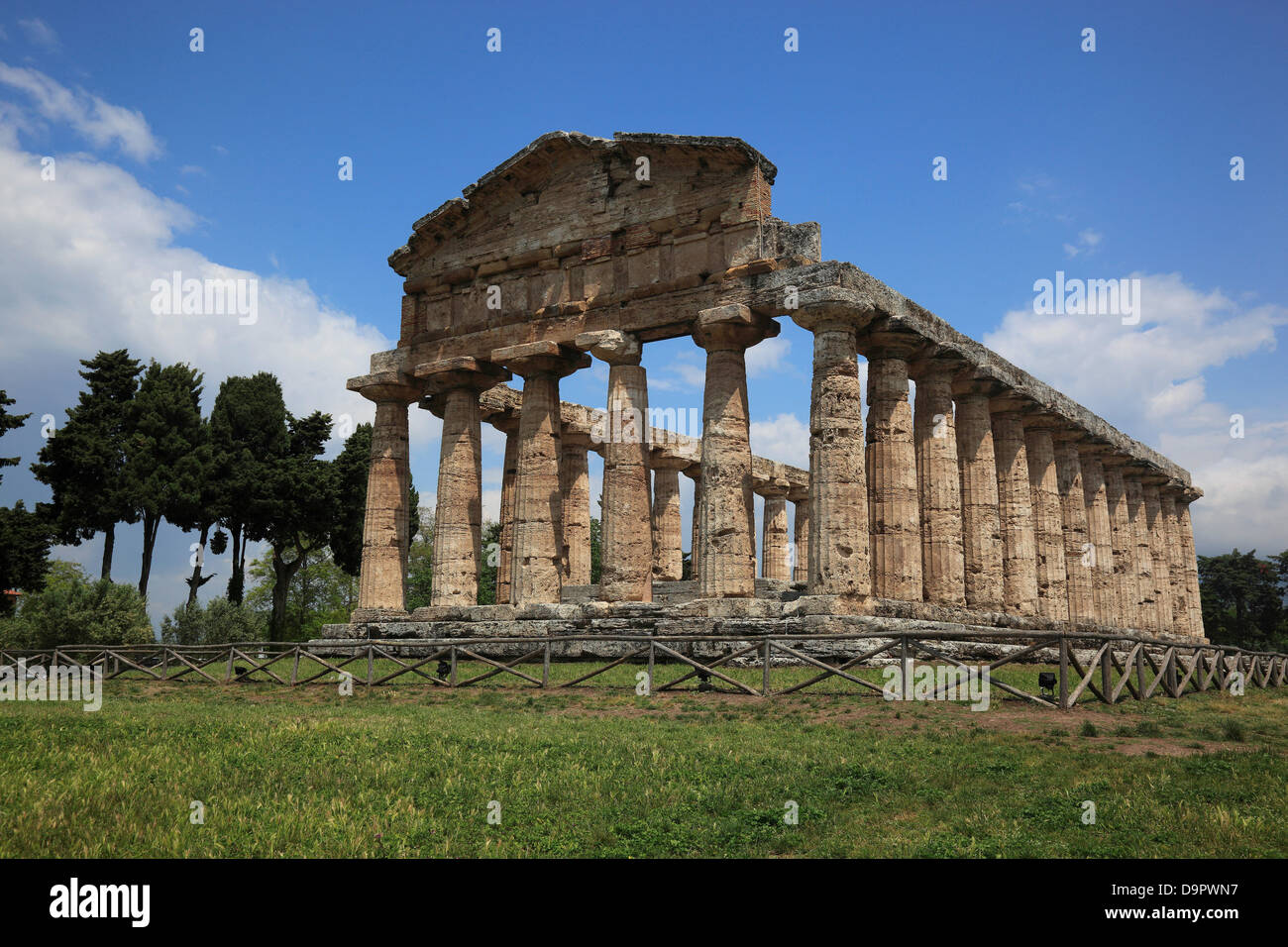 The Athenaion, Ceres or temple of Athena temple in Paestum, Campania ...