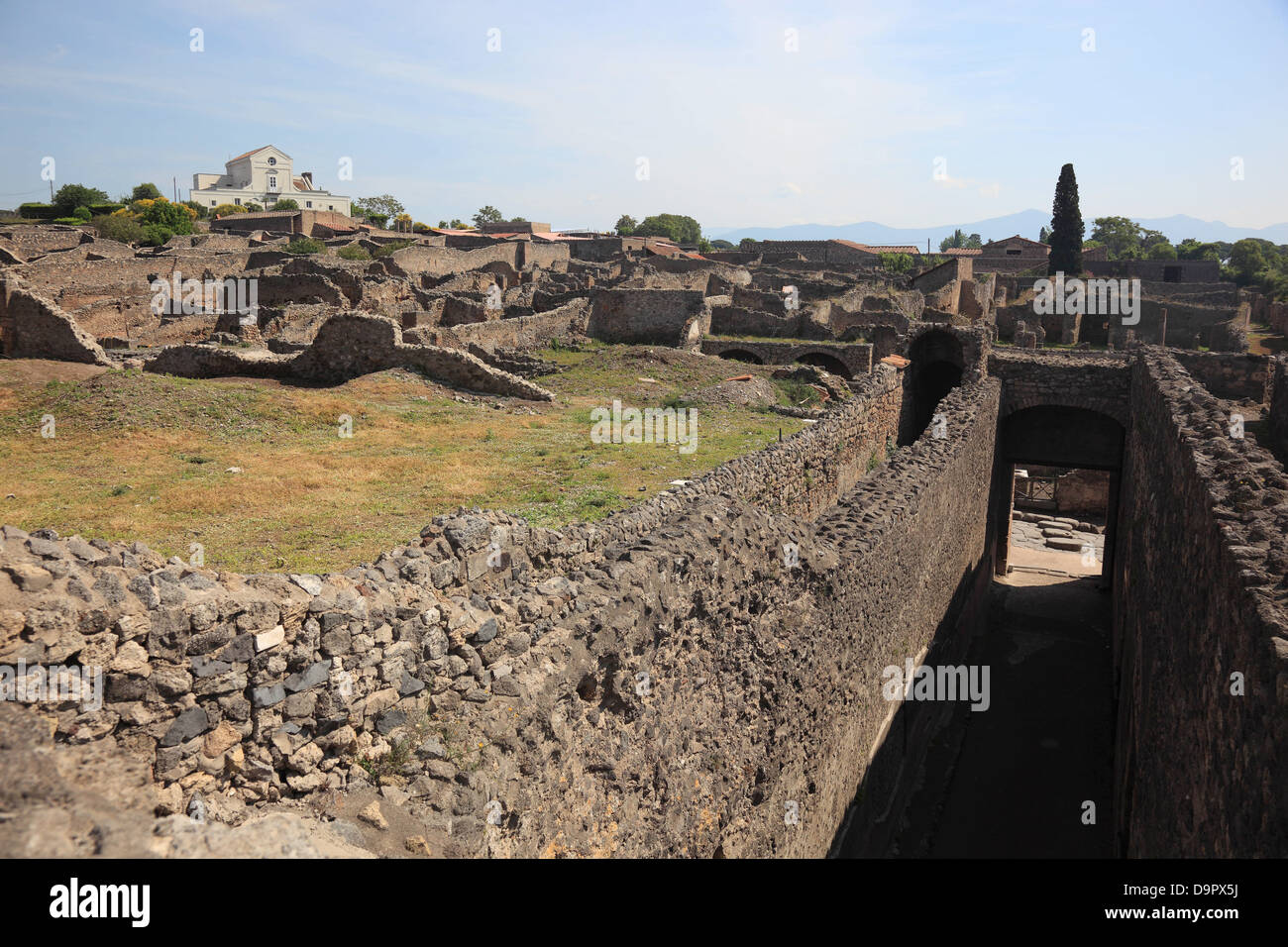Overview of the ruins, Pompeii, Campania, Italy Stock Photo - Alamy