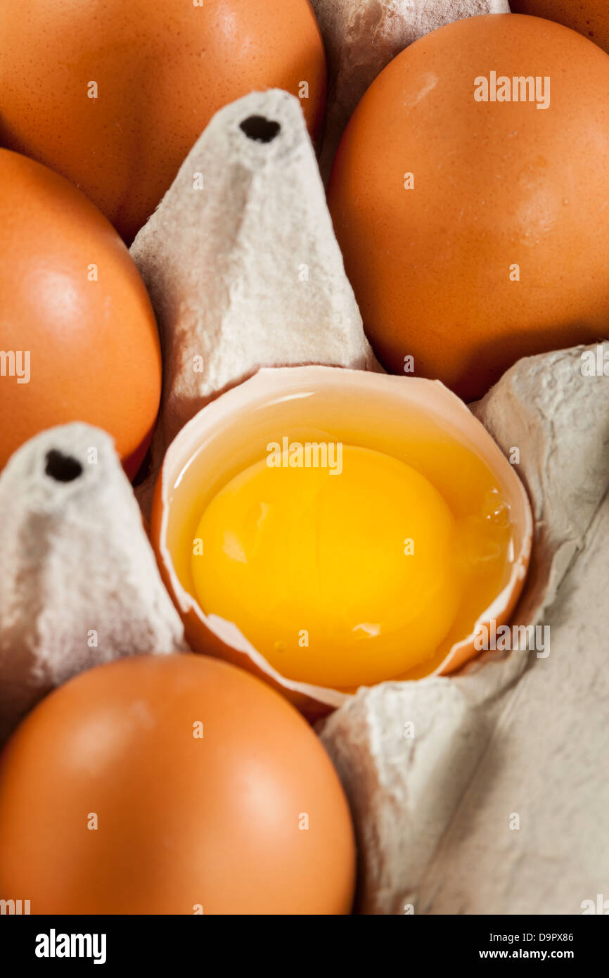 Organic Cage Free Brown Eggs on a background Stock Photo - Alamy
