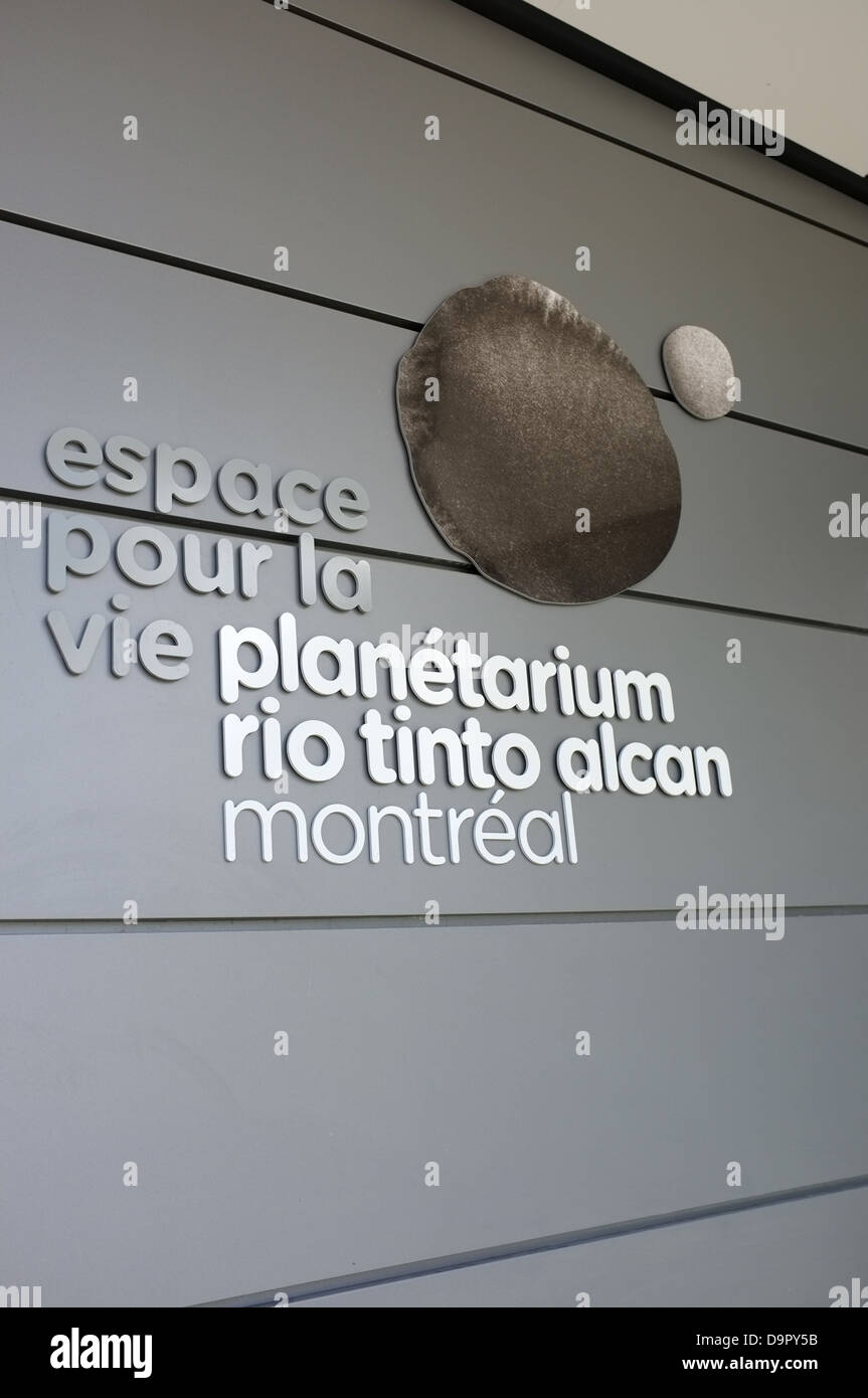 The Rio Tinto Alcan Planetarium in Montreal Stock Photo - Alamy