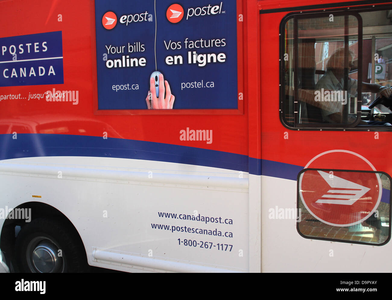 A Canada Post delivery truck downtown Halifax, Nova Scotia Stock Photo ...