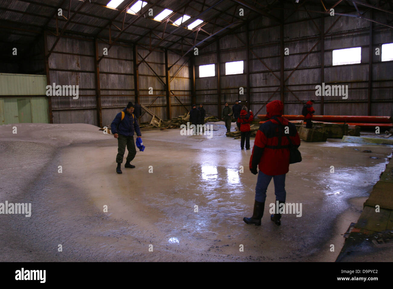 The remains of an aircraft hanger at Port Foster, Deception Island ...