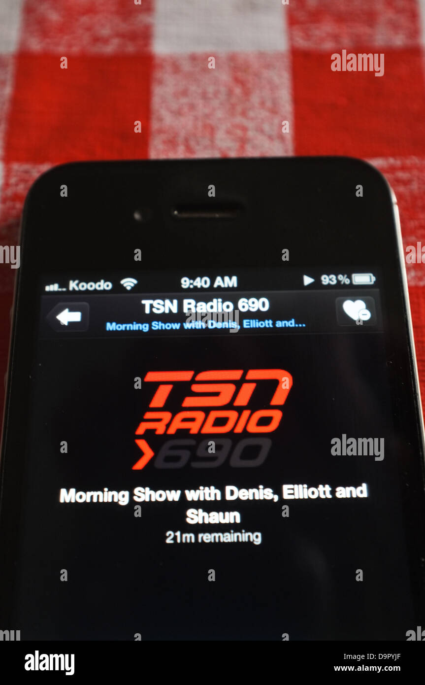 TSN 690 radio on an Apple iPhone Stock Photo - Alamy