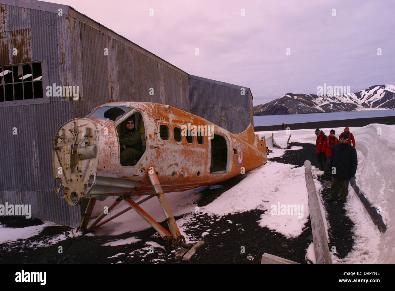 The remains of a B.A.S. Aircraft brought to Port Foster, Deception ...