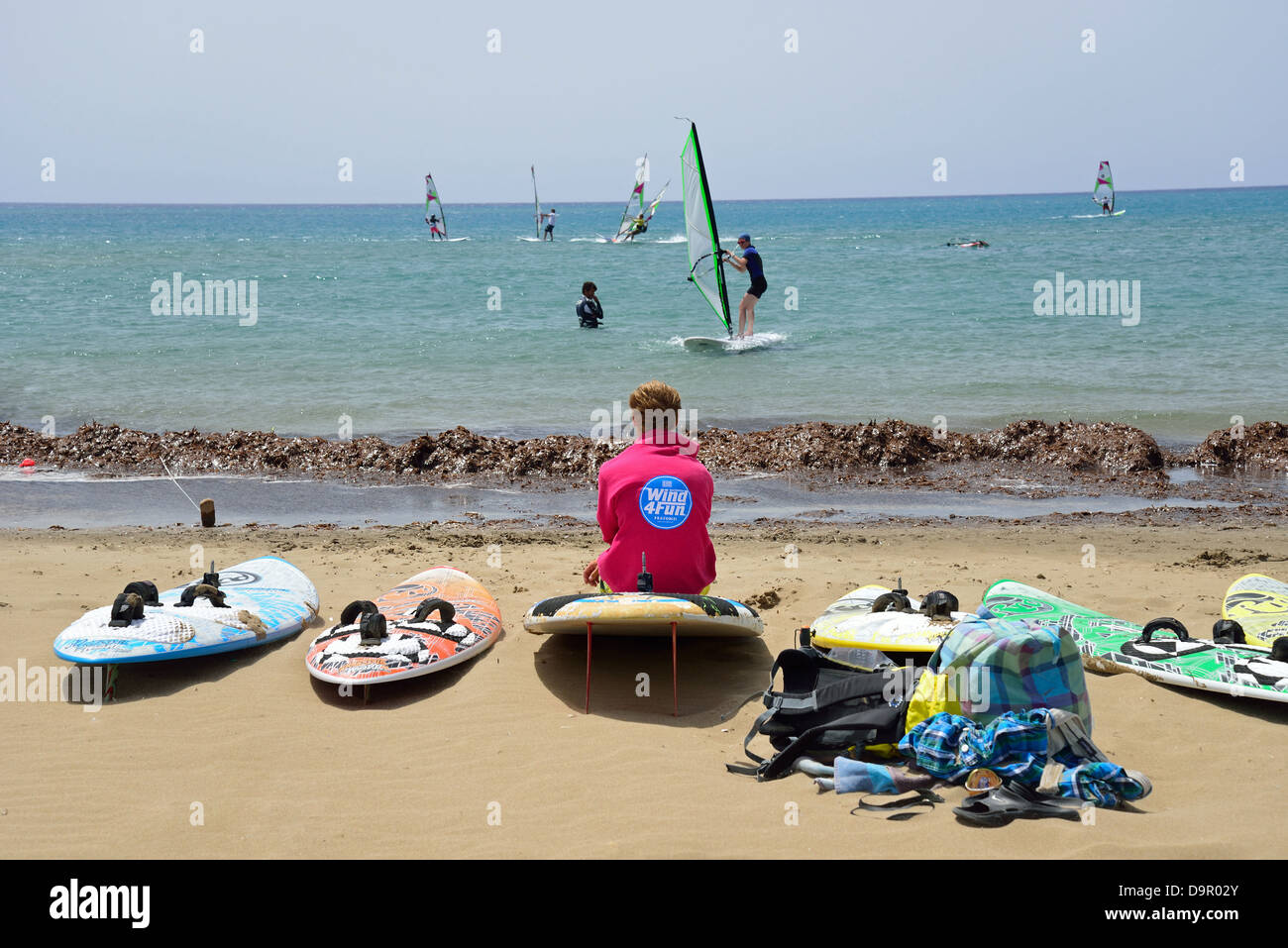 Prasonissi windsurfing hi-res stock photography and images - Alamy