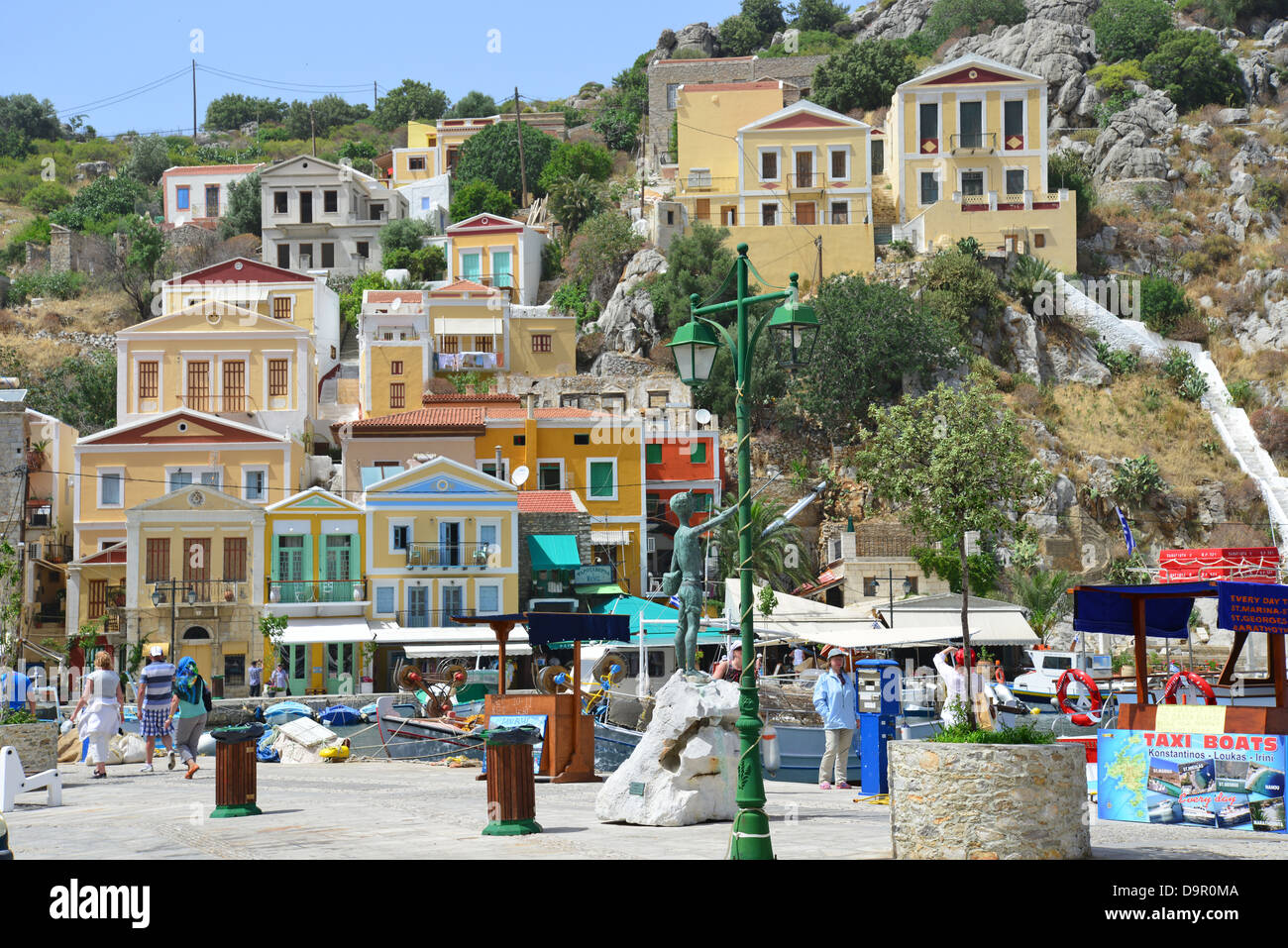 Waterfront, Symi Harbour, Symi (Simi), Rhodes (Rodos) Region, The ...