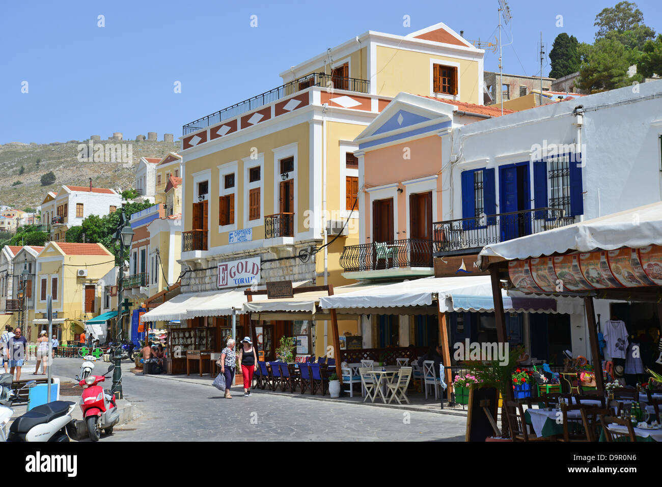 Waterfront, Symi Harbour, Symi (Simi), Rhodes (Rodos) Region, The ...