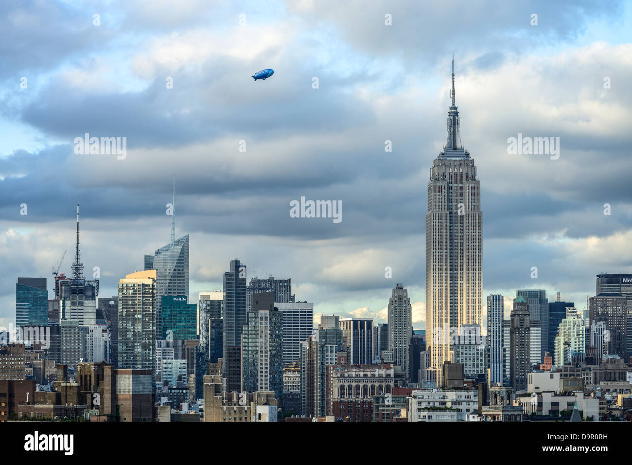 The Direct TV Blimp flying over New York City during US Open Tennis ...