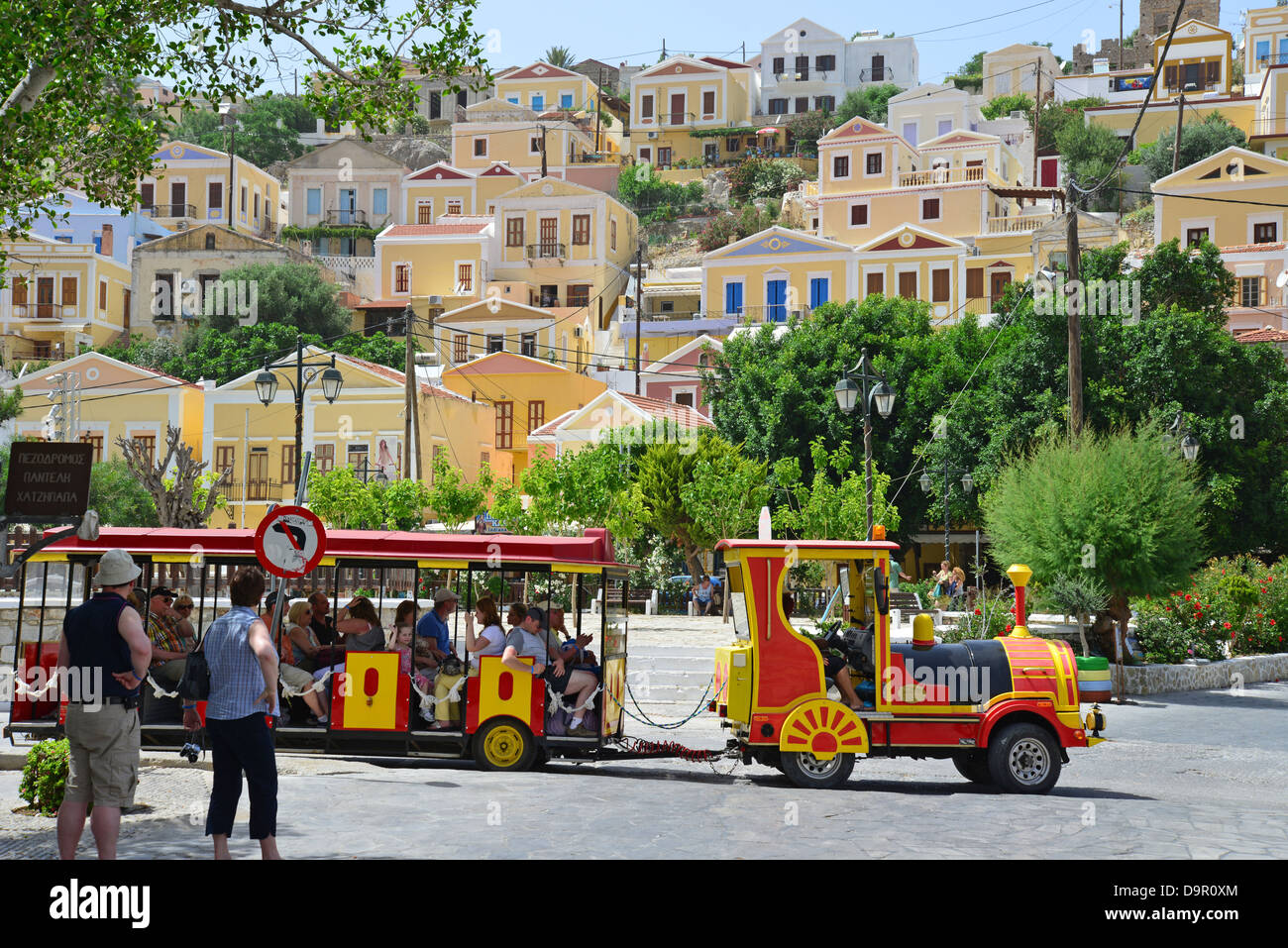 Electric promenade train, Symi (Simi), Rhodes (Rodos) Region, The ...