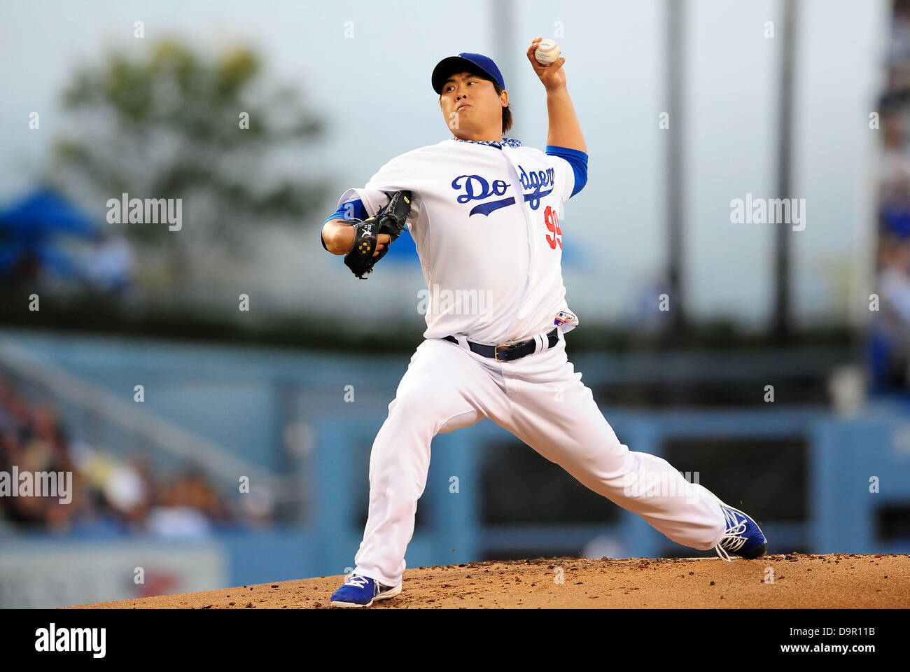 Los Angeles, CA. USA. June 24, 2013. Los Angeles Dodgers starting ...