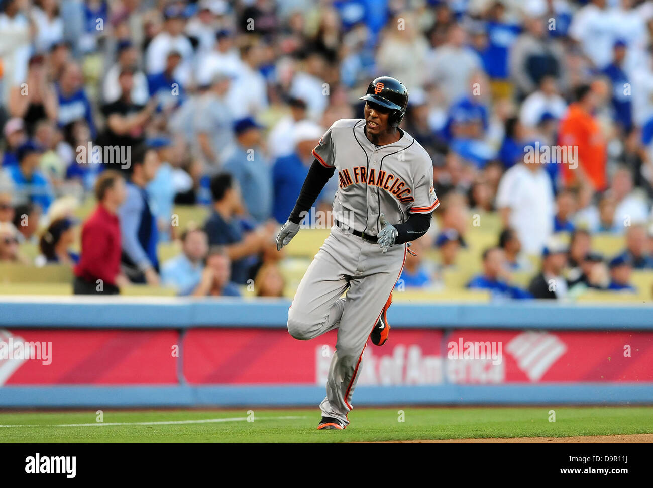 Los Angeles, CA. USA. June 24, 2013. San Francisco Giants third baseman ...