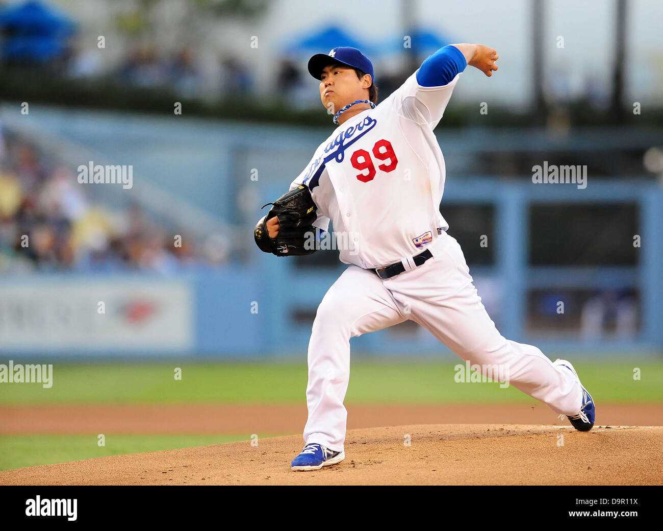 Los Angeles, CA. USA. June 24, 2013. Los Angeles Dodgers starting ...