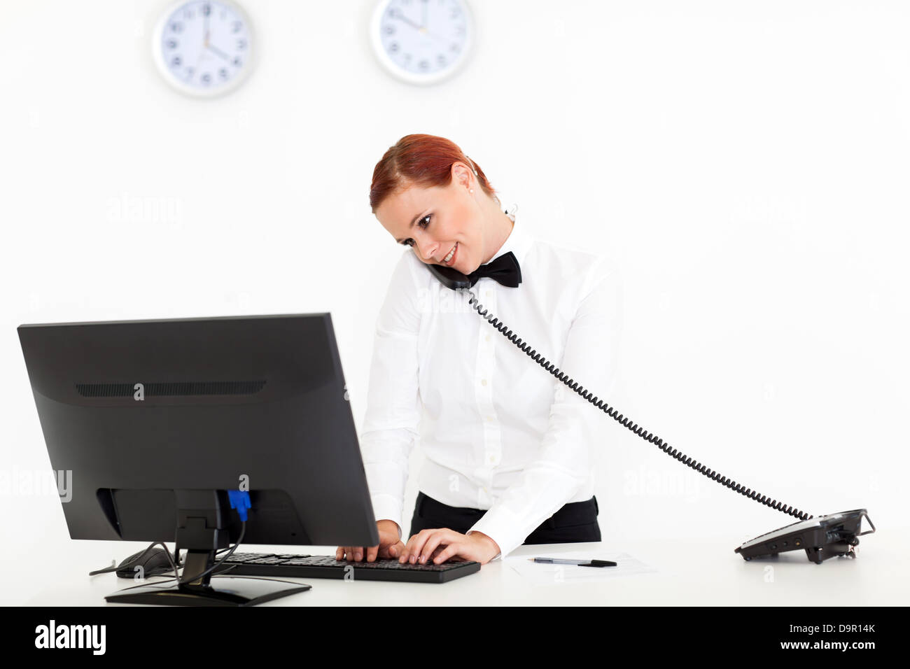 Hotel Reception Phone High Resolution Stock Photography and Images - Alamy