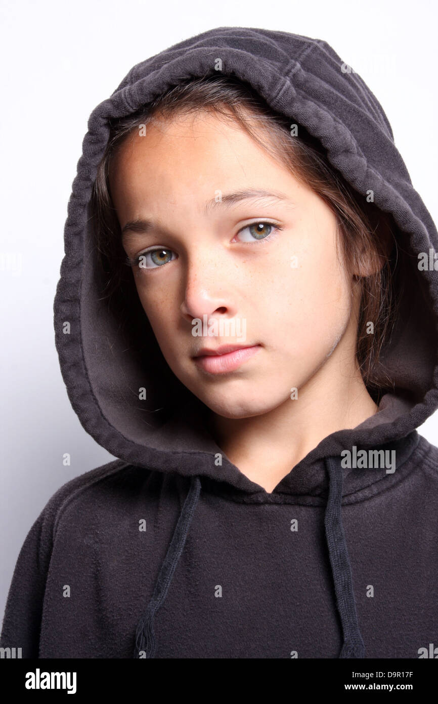Native American Lakota Sioux Indian boy with sad innocent eyes Stock ...