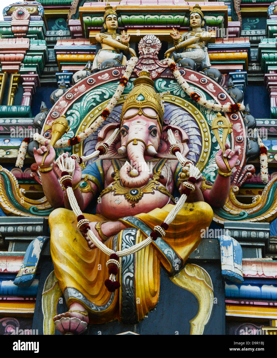 Ganesha statue on hindu temple hi-res stock photography and images - Alamy
