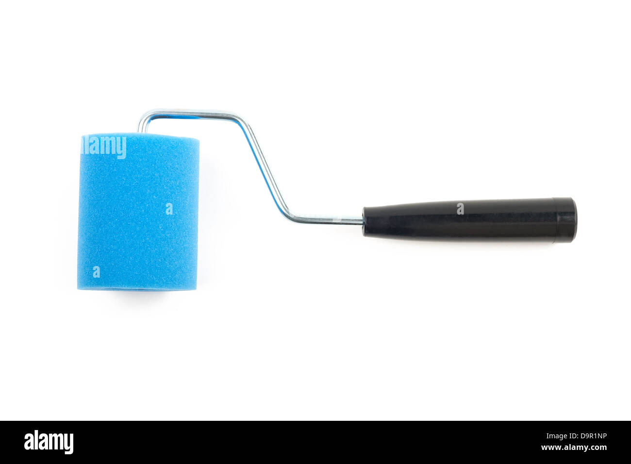blue paint roller isolated on white background Stock Photo - Alamy