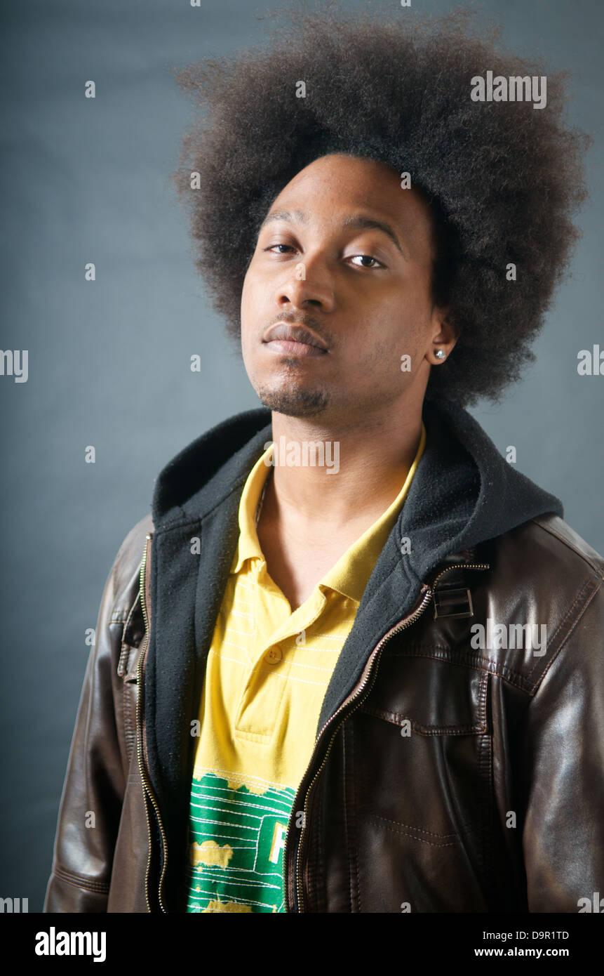 African American Teenager Afro look Stock Photo - Alamy