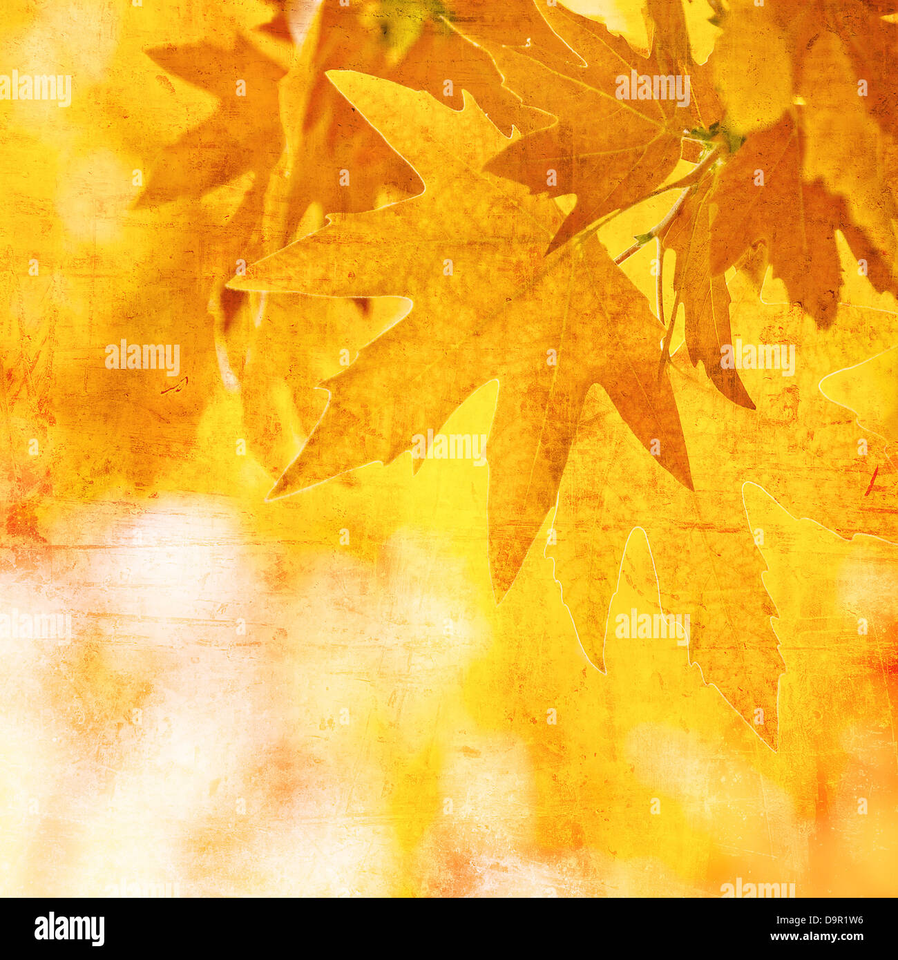 grunge background with autumn leaves Stock Photo - Alamy