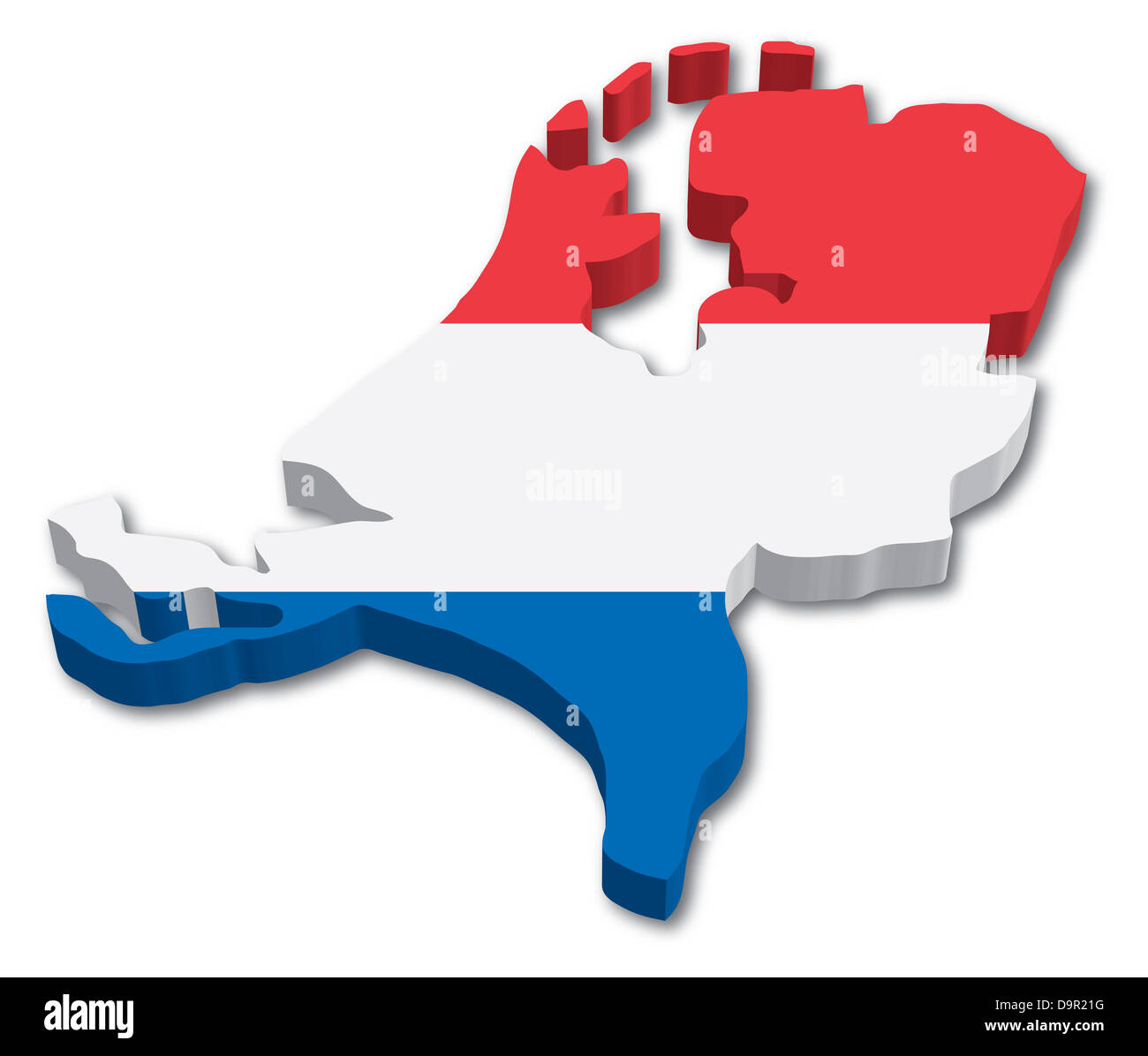 Holland country map hi-res stock photography and images - Alamy