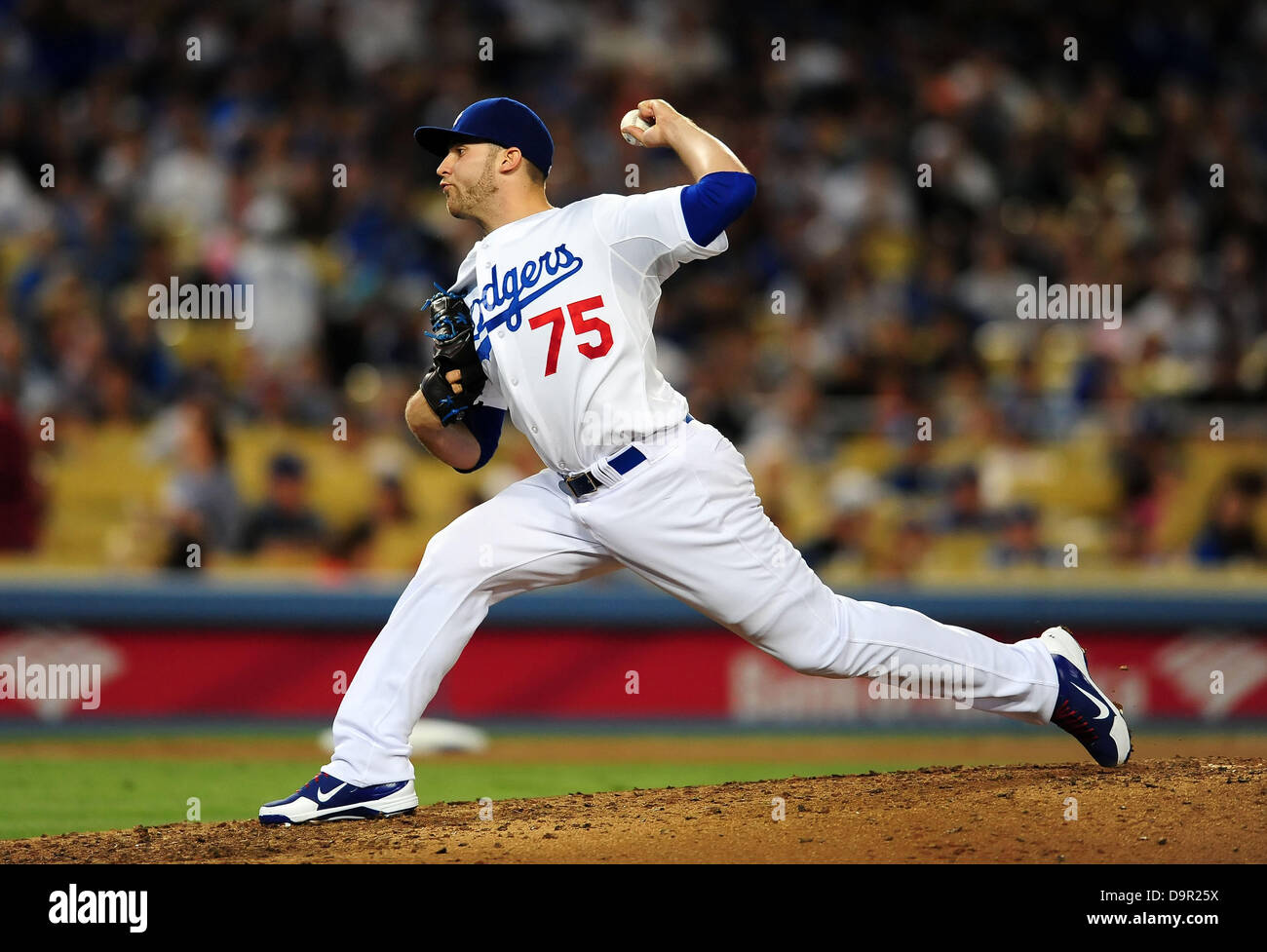 Los Angeles, CA. USA. June 24, 2013. Los Angeles Dodgers relief pitcher ...