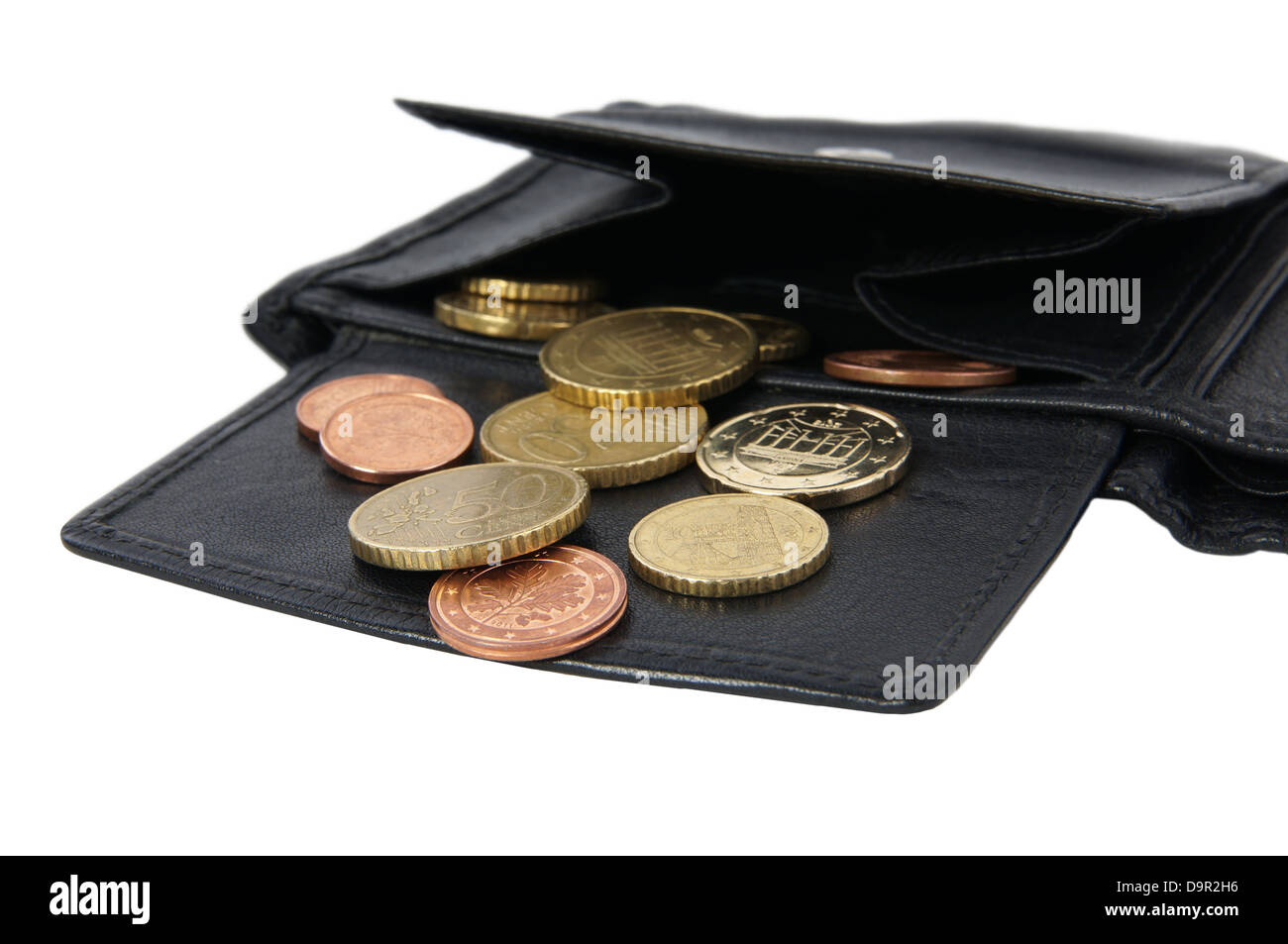 wallet with euro cent coins Stock Photo - Alamy