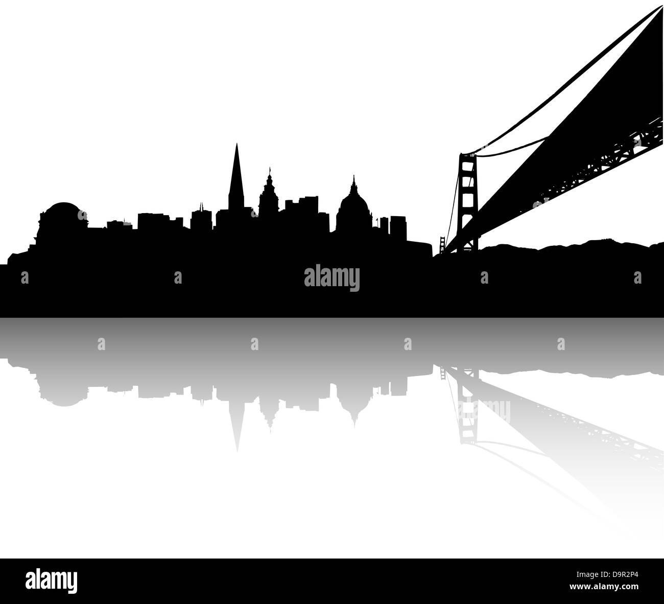 Vector of the San Francisco on white background Stock Photo - Alamy