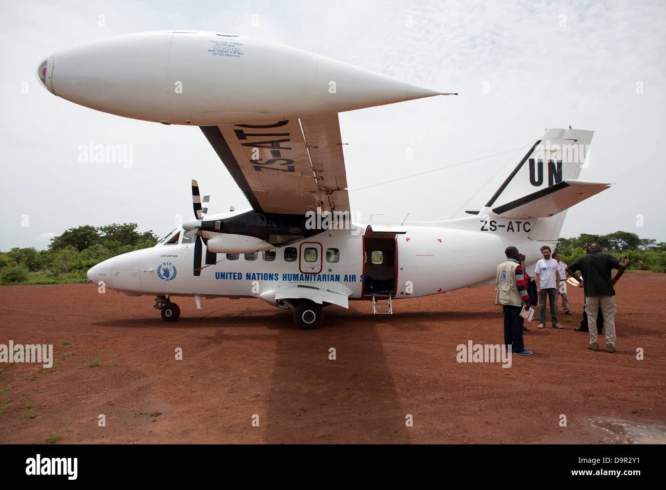 Humanitarian airs ervice (UNHAS) in central african republic Stock ...