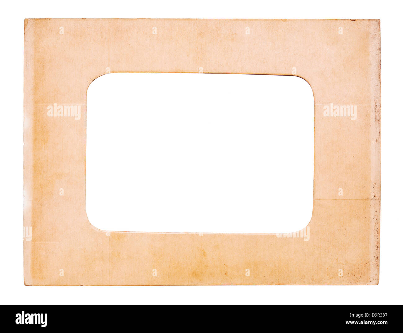 Old paper picture frame, isolated on white Stock Photo - Alamy