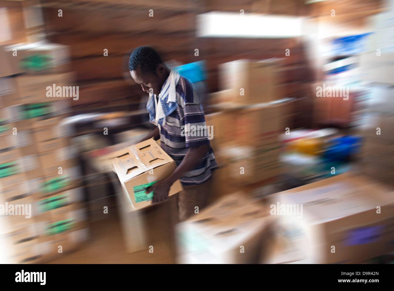 drug pharmacy at the MSF spain hospital in batangafo, CAR Stock Photo ...