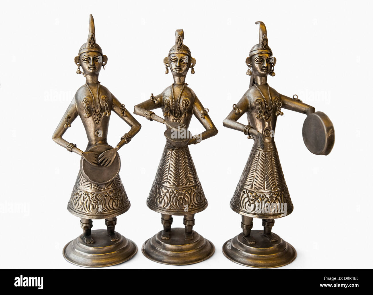 Close-up of antique metal sculptures Stock Photo - Alamy