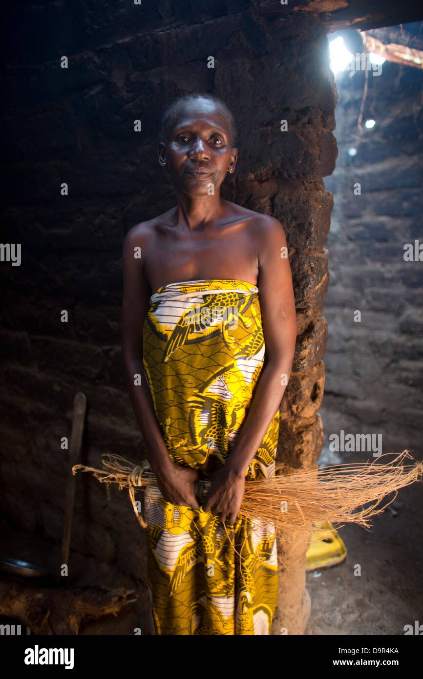 Woman infected with HIV aids in Central African Republic Stock Photo ...