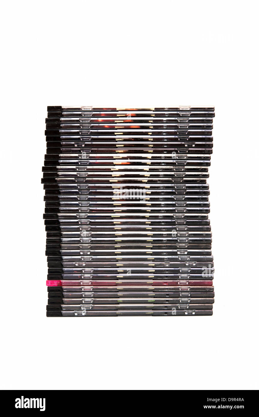 colorful bunch of CDs to listen to good music Stock Photo - Alamy
