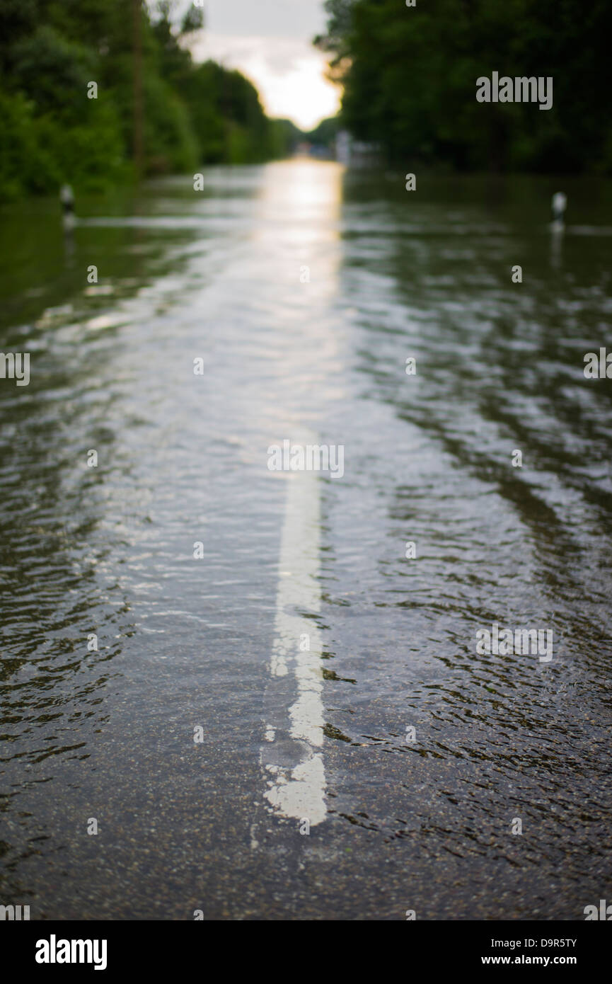 River Rhine flooding Plittersdorf Baden-Wuerttemberg Germany Stock ...