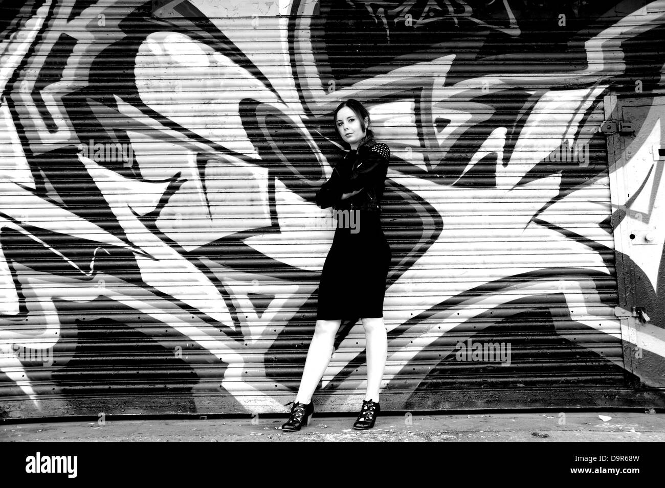 Chick outdoors Black and White Stock Photos & Images - Alamy