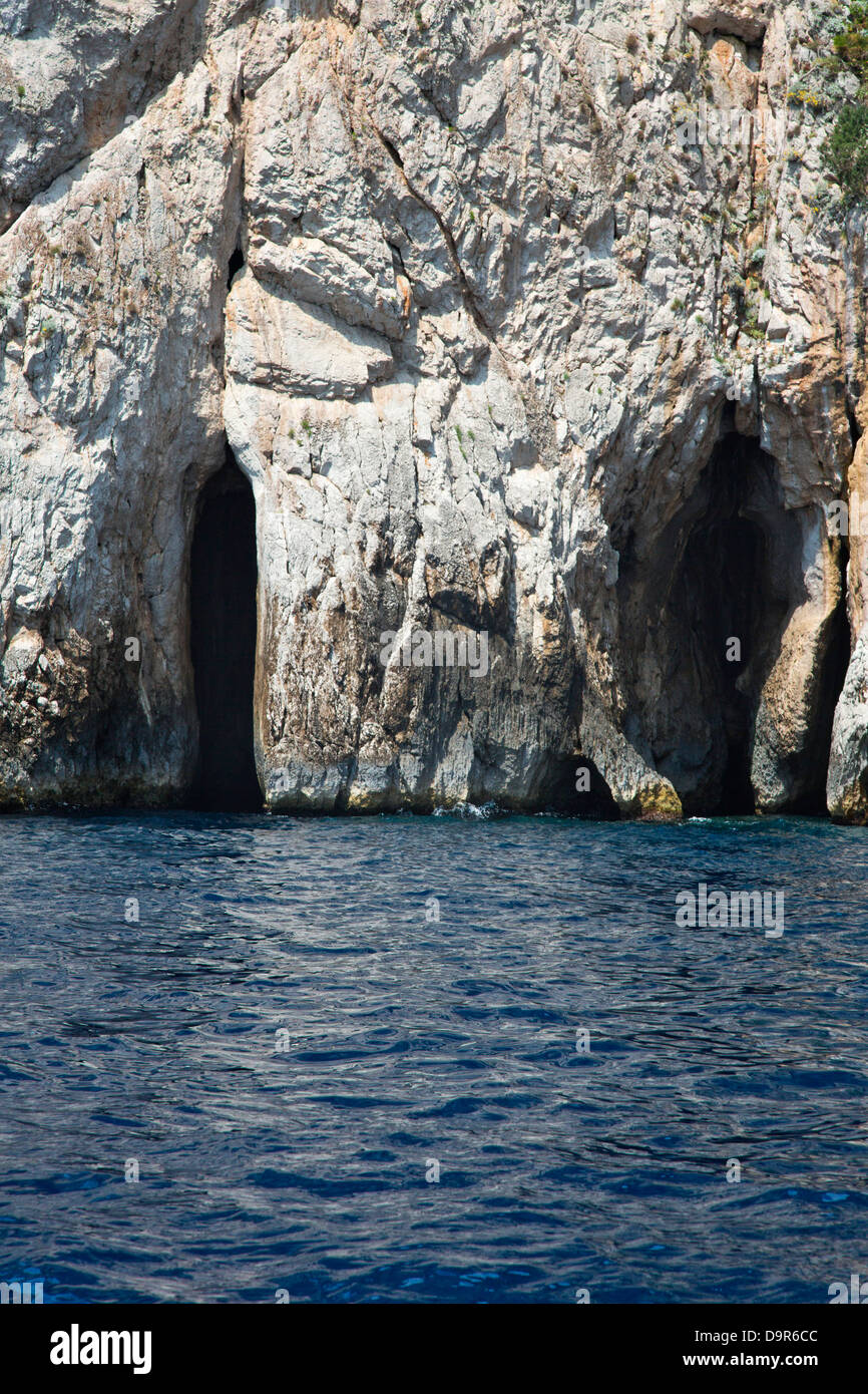 Caves in the sea, Capri, Naples Province, Campania, Italy Stock Photo ...