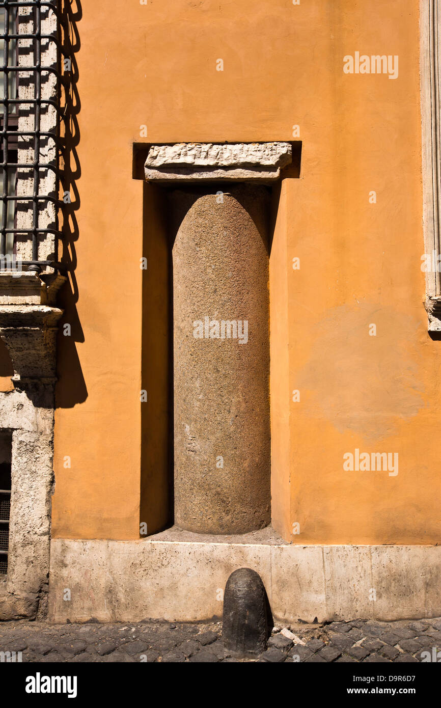 Old ruins of columns of a temple, Temple Of Apollo Sosianus, Rome, Rome ...