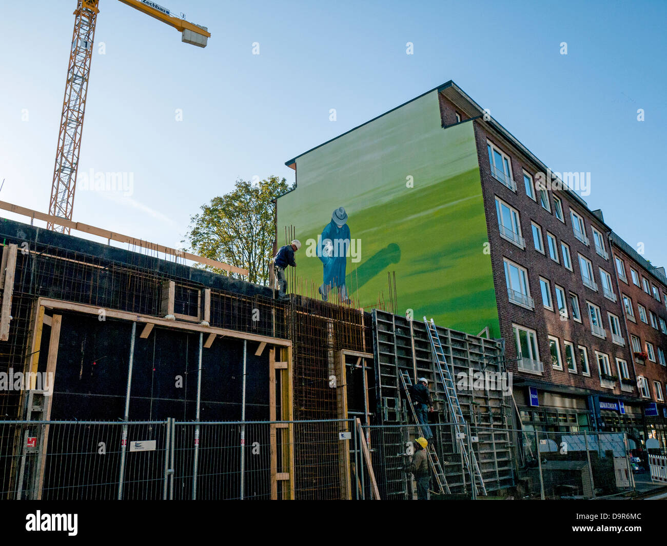 Building site in Hamburg, St. Georg, Germany Stock Photo - Alamy