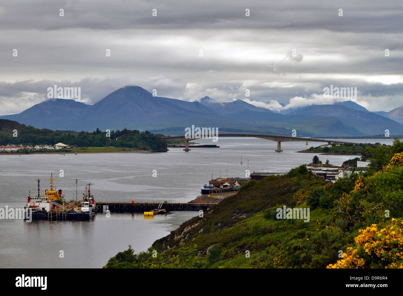 Bridge to the Isle of Skye from the Kyle of Lochalsh, Scotland, with ...