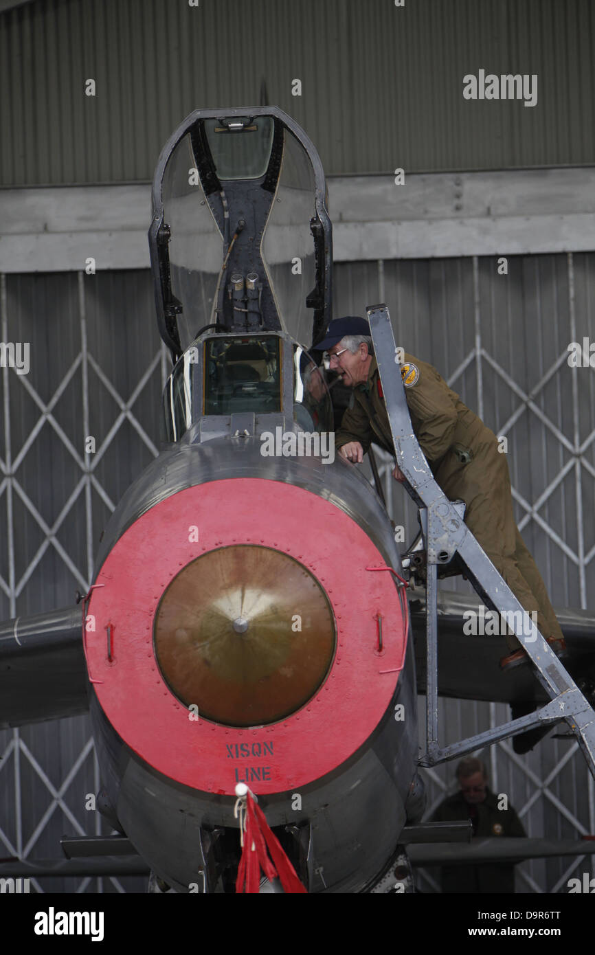 A cold war era ex-RAF Lightning jet fighter interceptor at ...