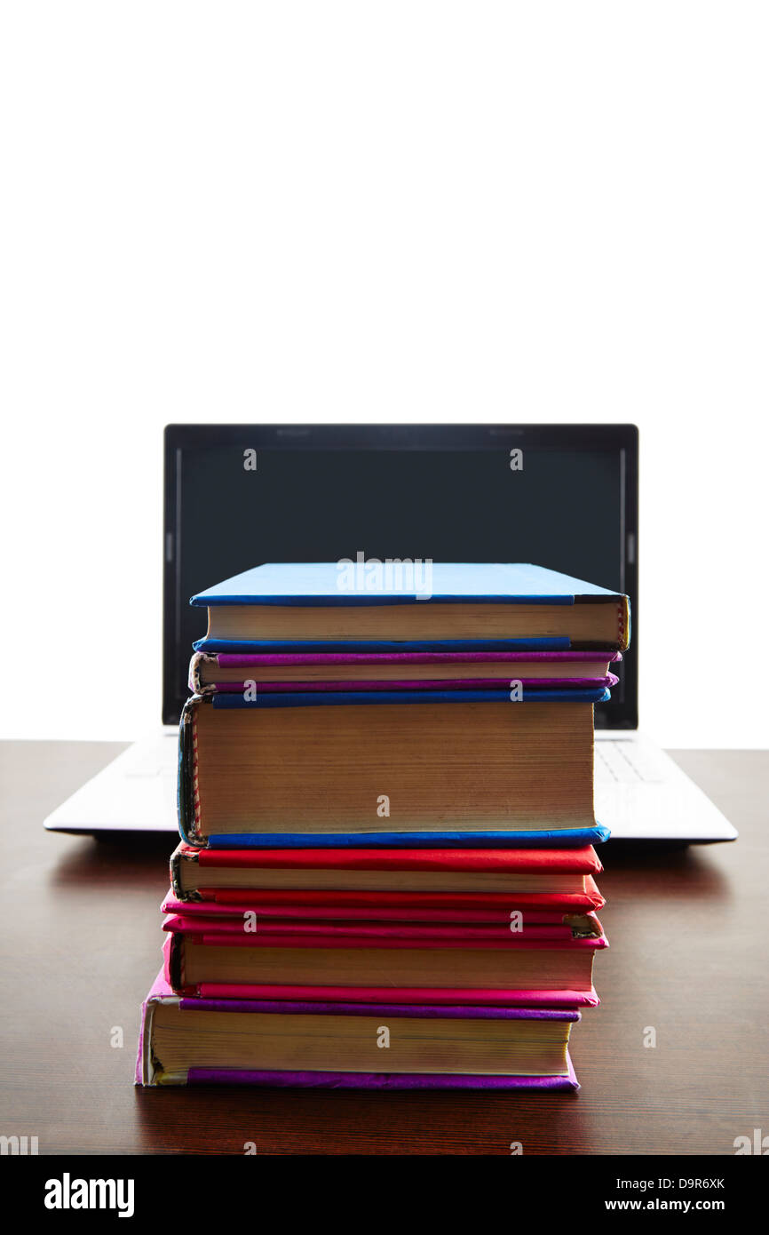 Stack of laptops and table hi-res stock photography and images - Alamy