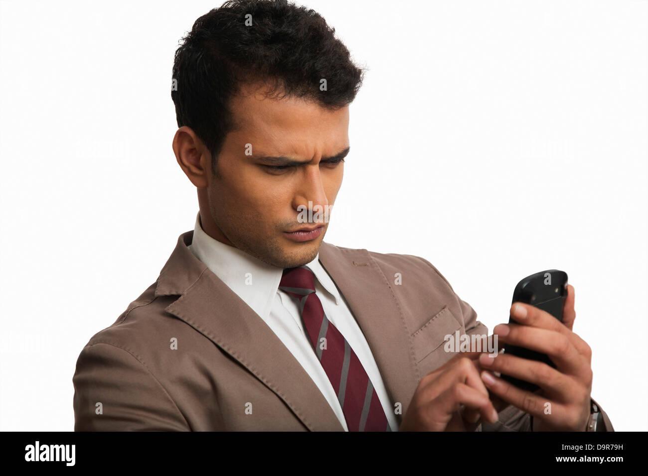 Businessman using a mobile phone Stock Photo - Alamy