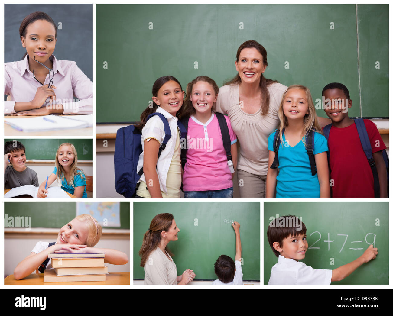 Classmates classroom collage hi-res stock photography and images - Alamy