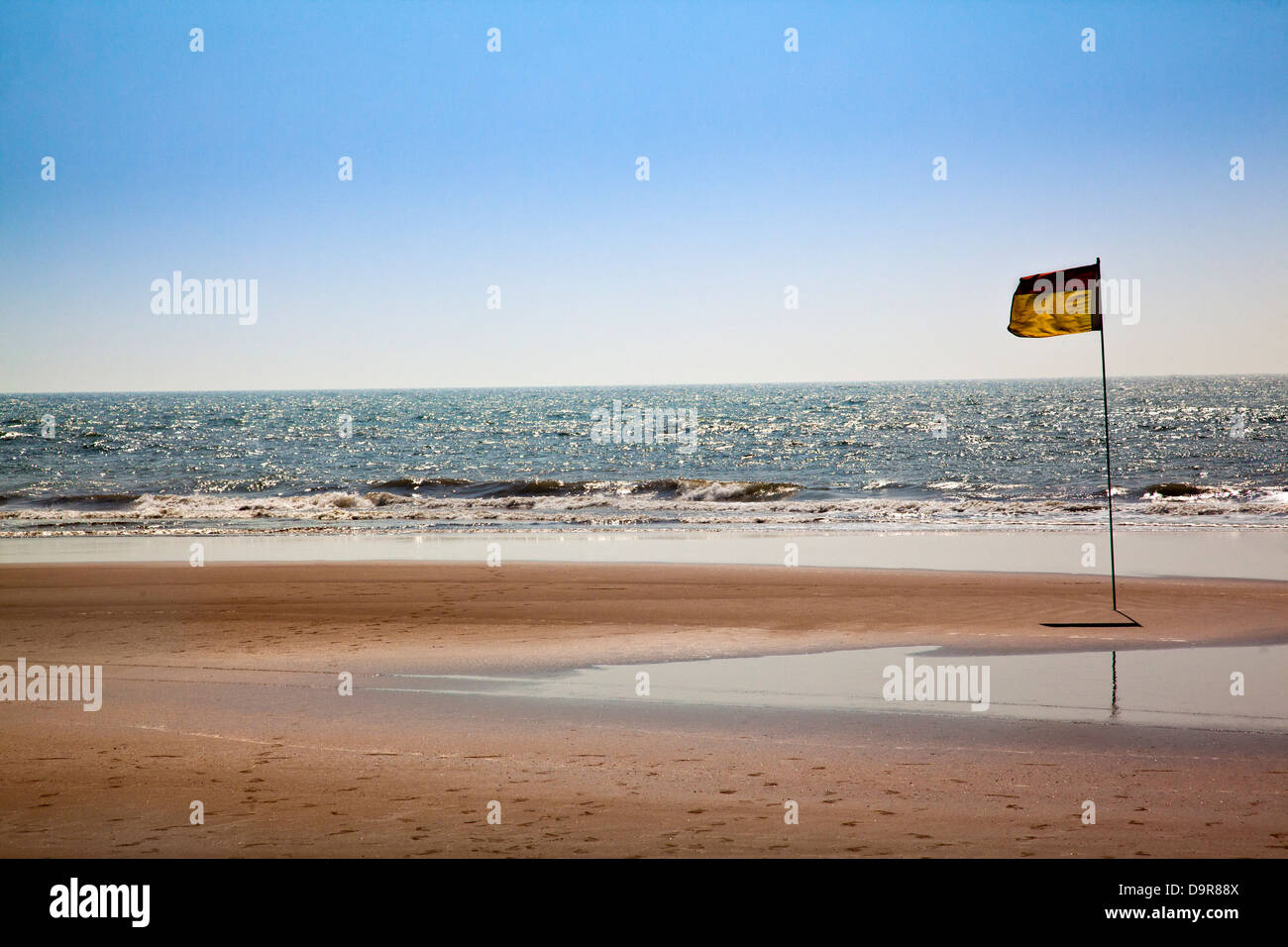 Flag on the beach, Morjim, Pernem, Goa, India Stock Photo - Alamy