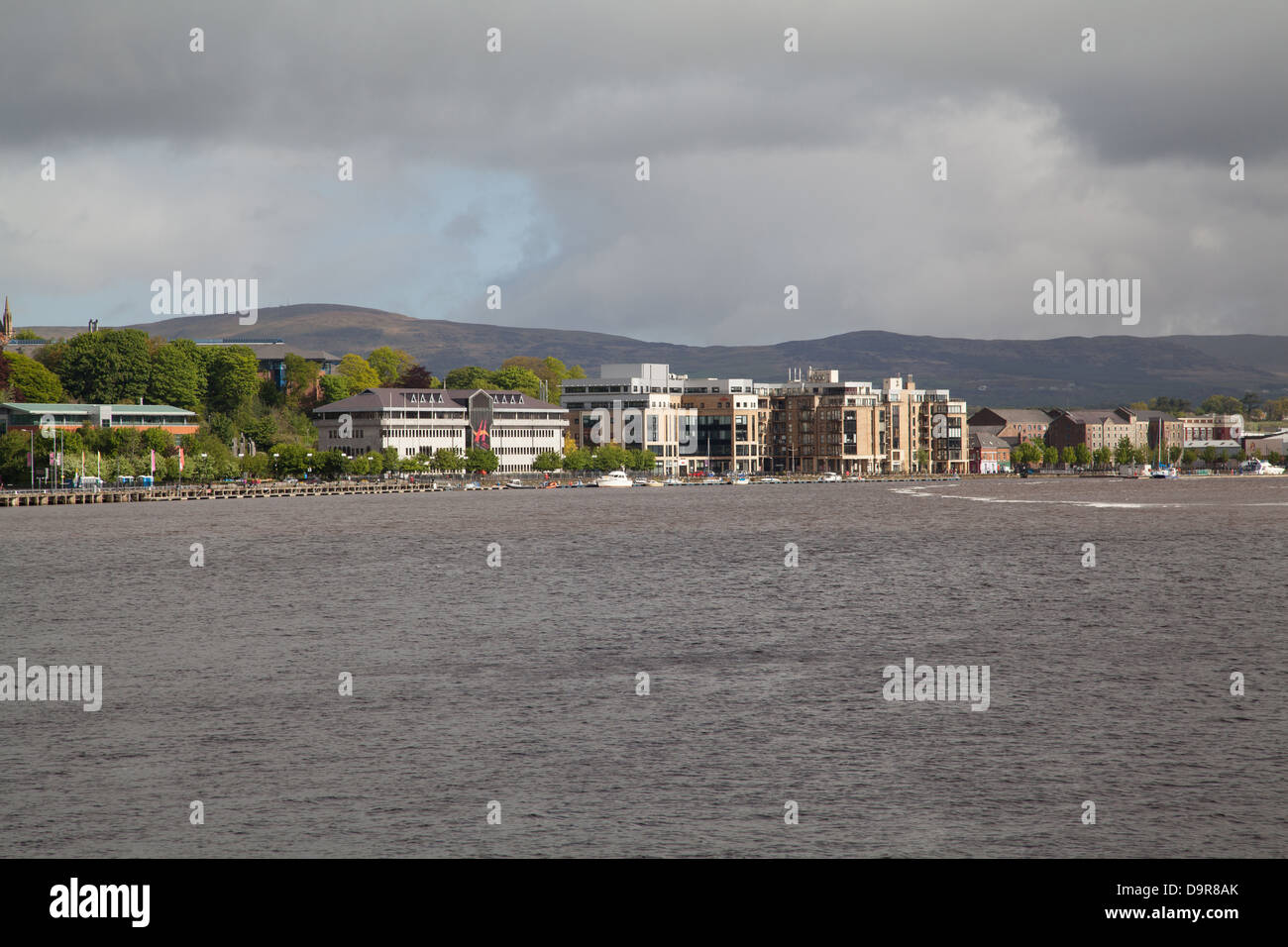 Derry City Council offices showing the River Foyle from Ebrington ...